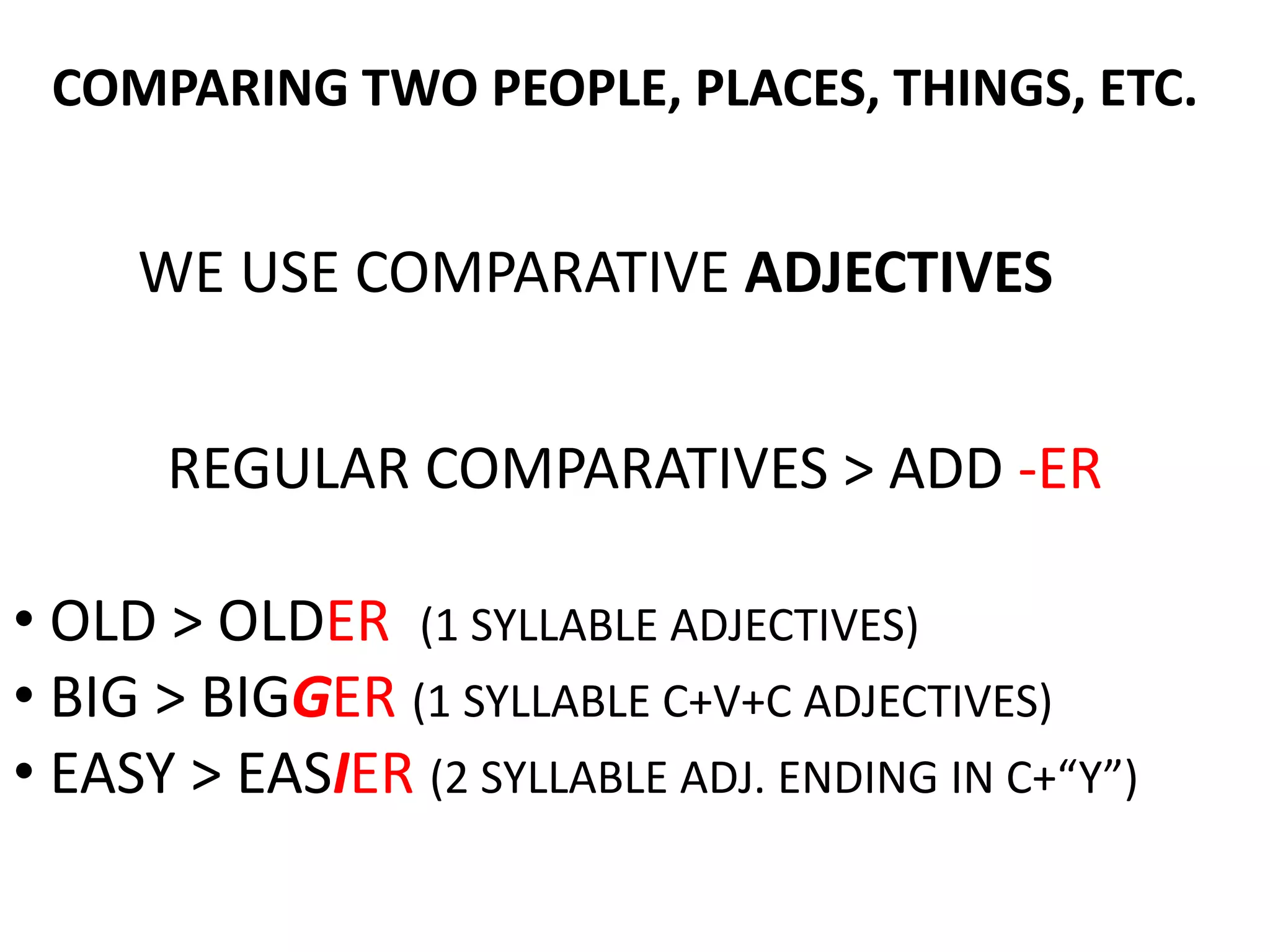 Comparatives and superlatives | PPTX