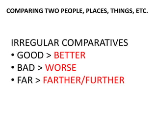 Comparatives and superlatives | PPTX
