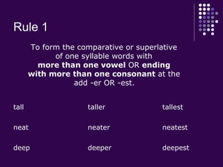 Comparatives and superlatives | PPT