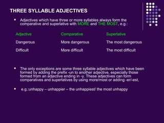 Comparatives and superlatives | PPT