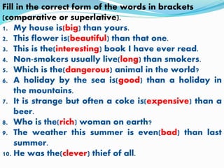 Comparatives and superlatives | PPTX