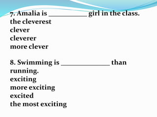Comparatives and superlatives | PPTX
