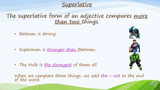 Comparatives and superlatives | PPTX