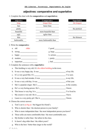 Comparativesandsuperlatives | PDF