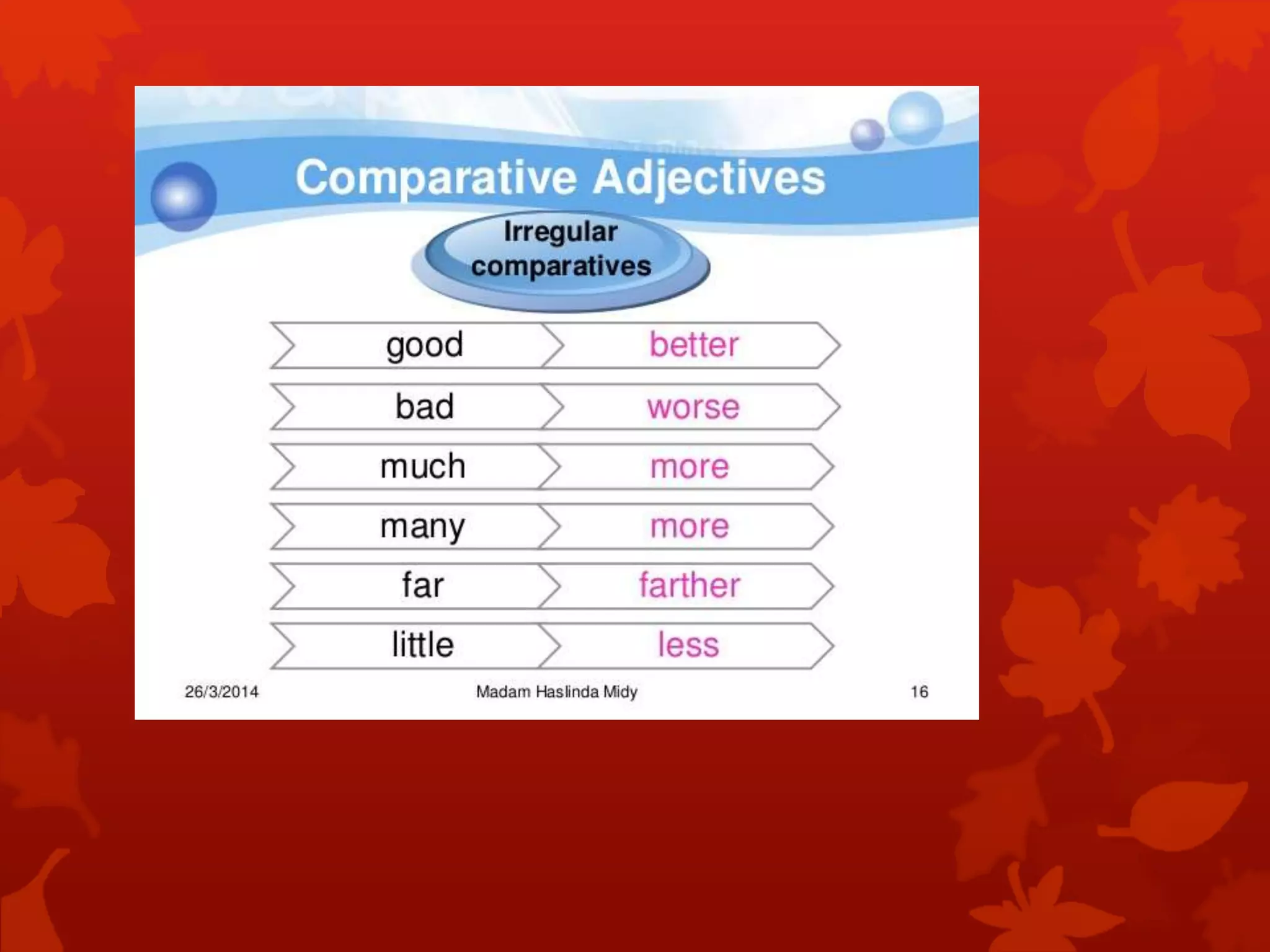 Comparatives and superlatives | PPT