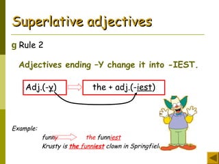 COMPARATIVES AND SUPERLATIVE ADJECTIVES Englidh | PPT