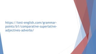 Comparatives and superlatives | PPTX