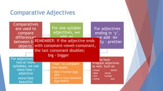 Comparatives and superlatives | PPTX