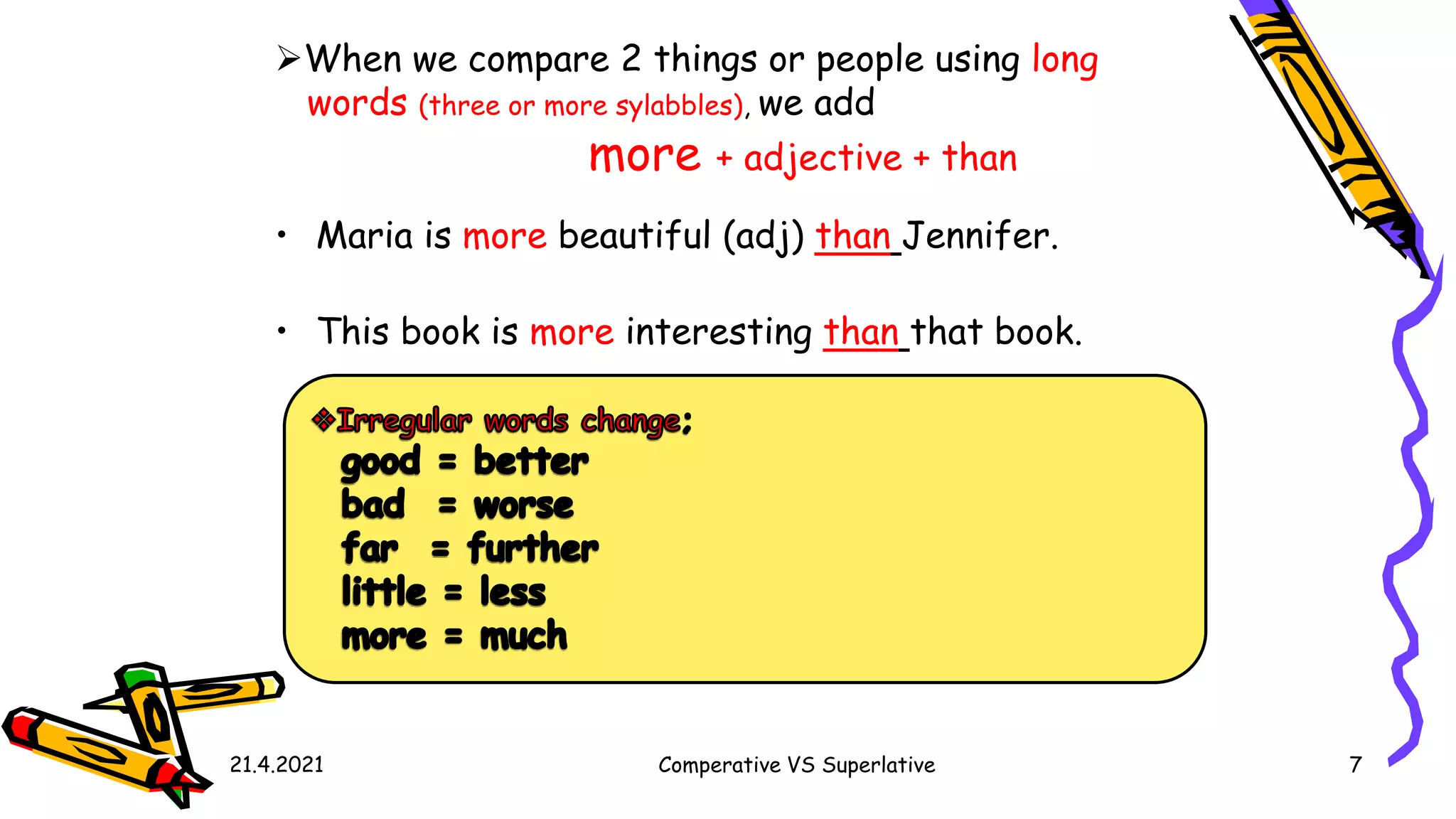 Comparatives and Superlatives | PPT