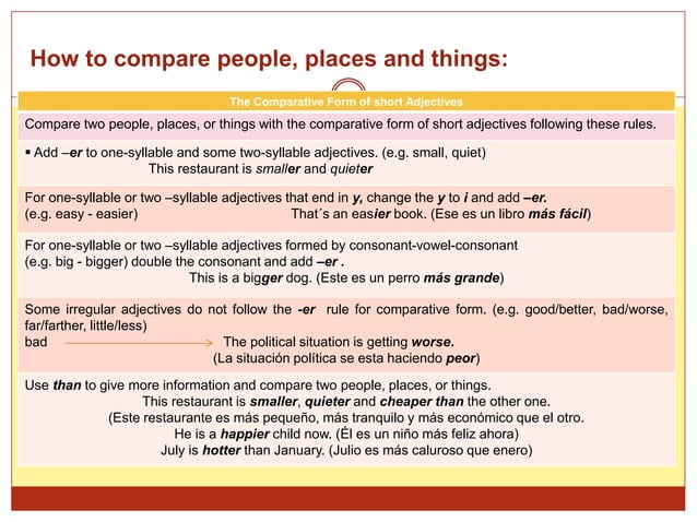 Comparatives and superlatives forms of adjectives in English | PPT
