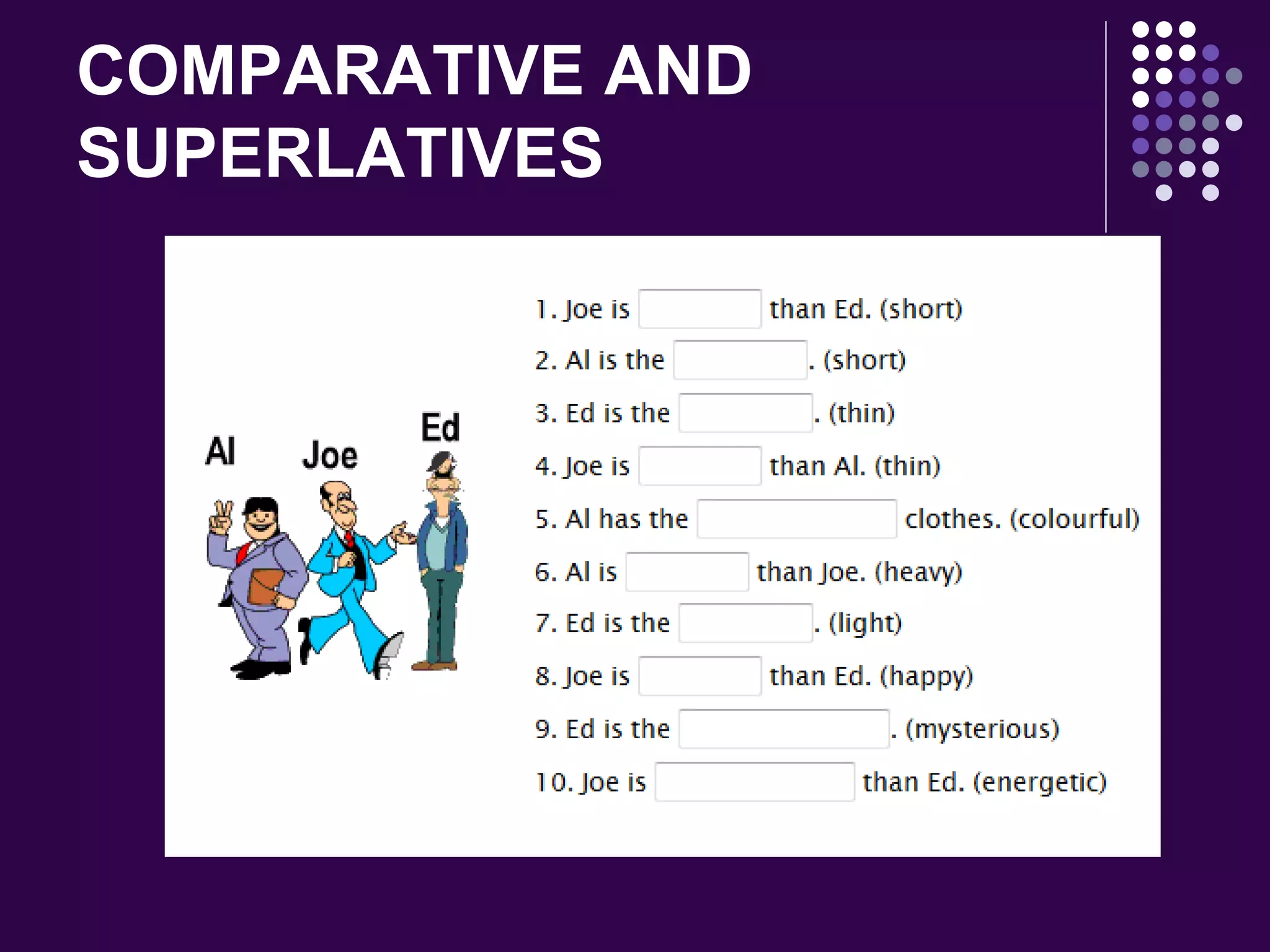 Comparatives and superlatives gen | PPT