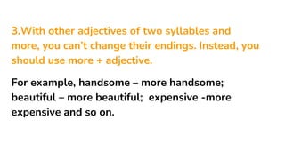 Comparatives and superlatives + Modifying comparisons | PPTX