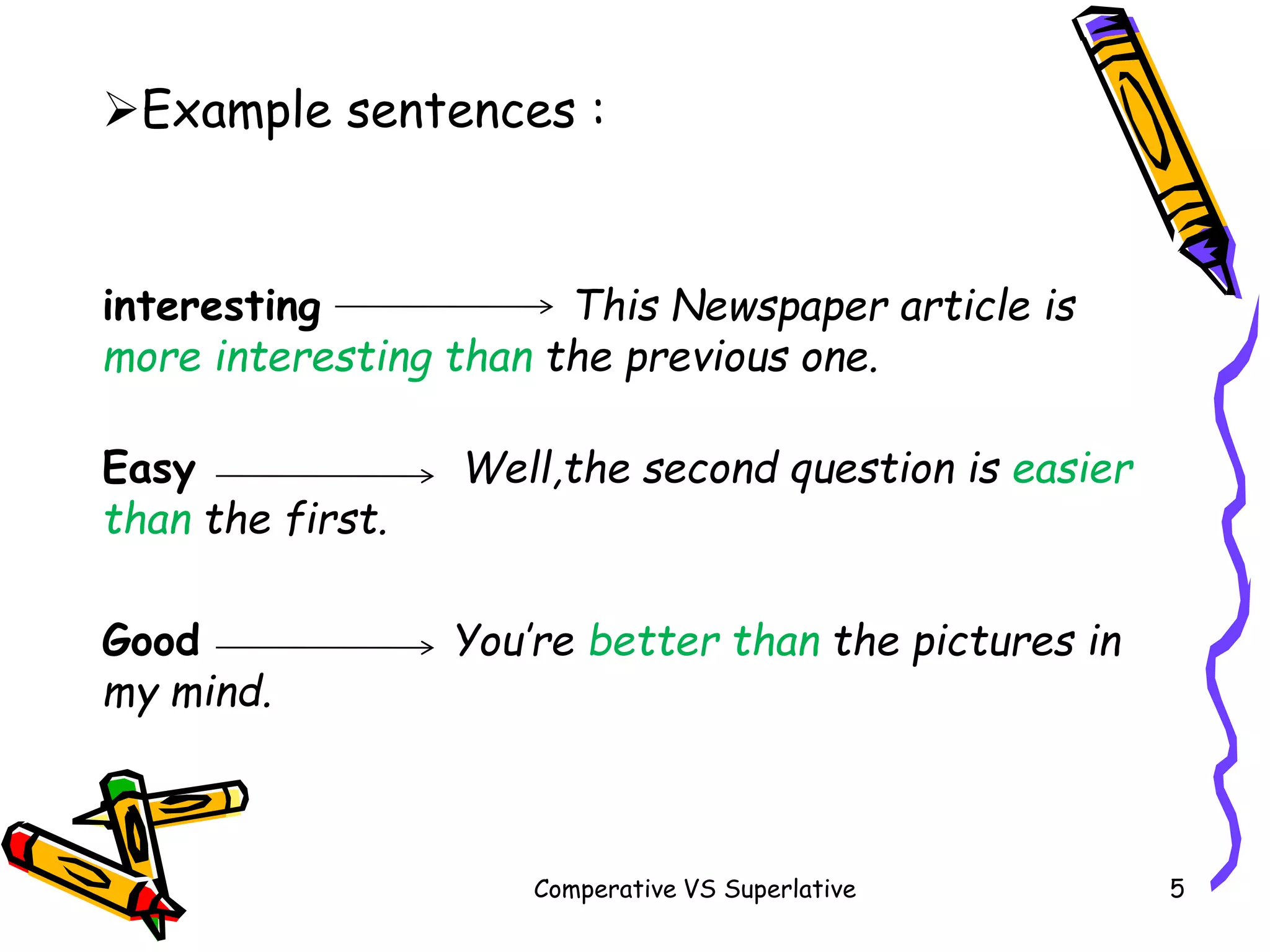 comparatives and superlatives | PDF
