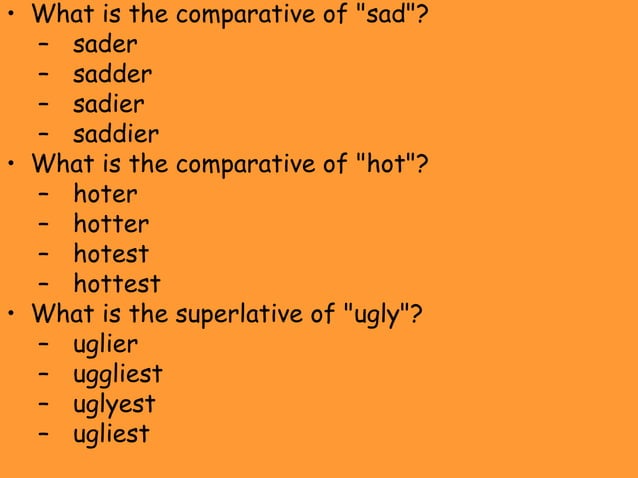 Comparatives and superlatives power point | PPT