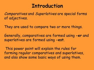 Comparatives and superlatives power point | PPT