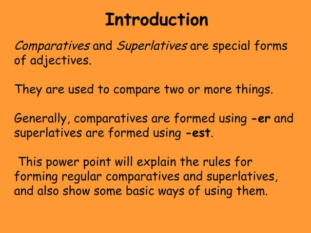 Comparatives and superlatives power point | PPT