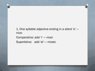 COMPARATIVES AND SUPERLATIVES RULES | PPT