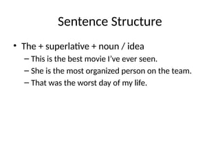 Comparatives and Superlatives with Movies | PPTX