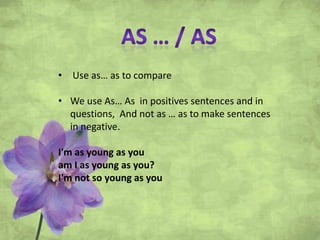 Comparatives and superlatuves real | PPTX