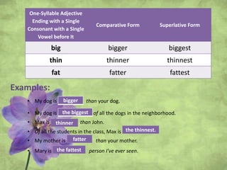 Comparatives and superlatuves real | PPTX