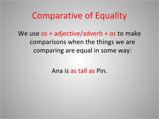 Comparatives (More...than/ er...than) | PPT