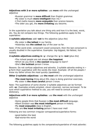 Comparatives explanation | PDF