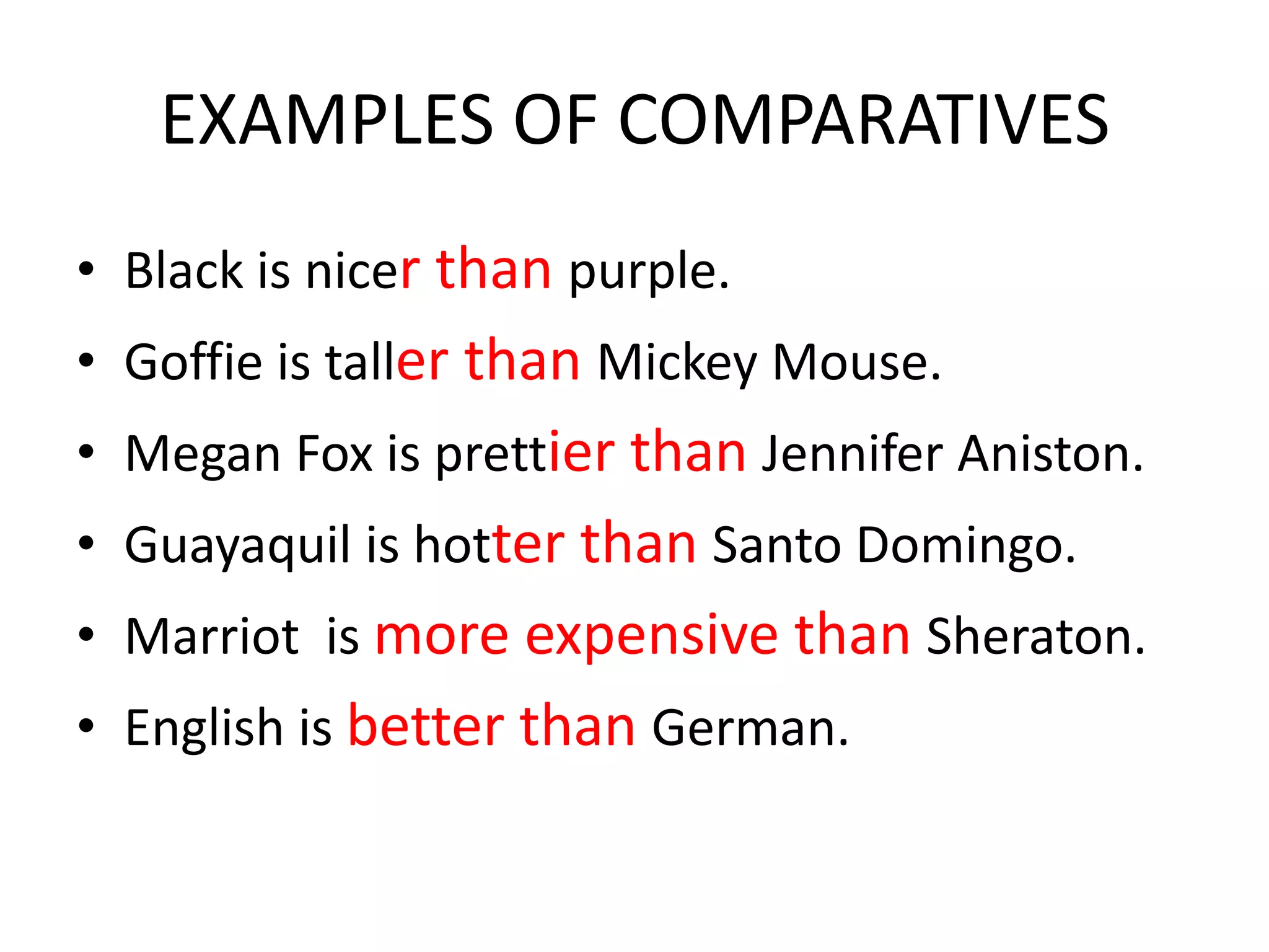 Comparatives & superlatives | PPT
