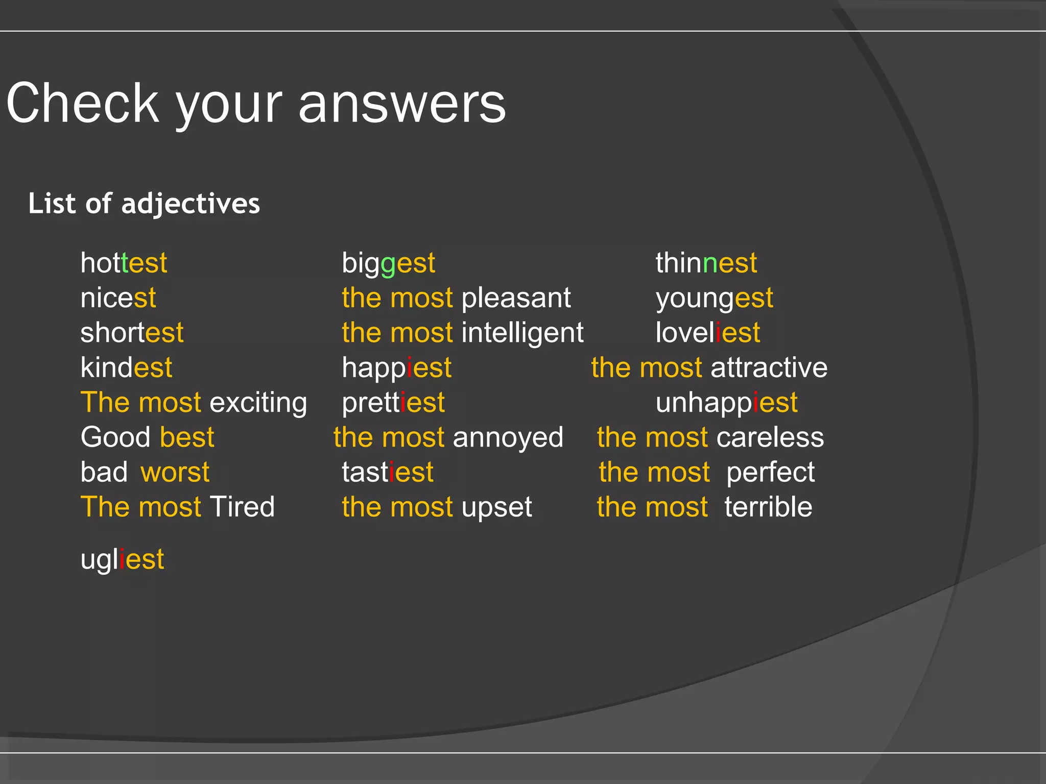 Comparatives & Superlatives | PPT