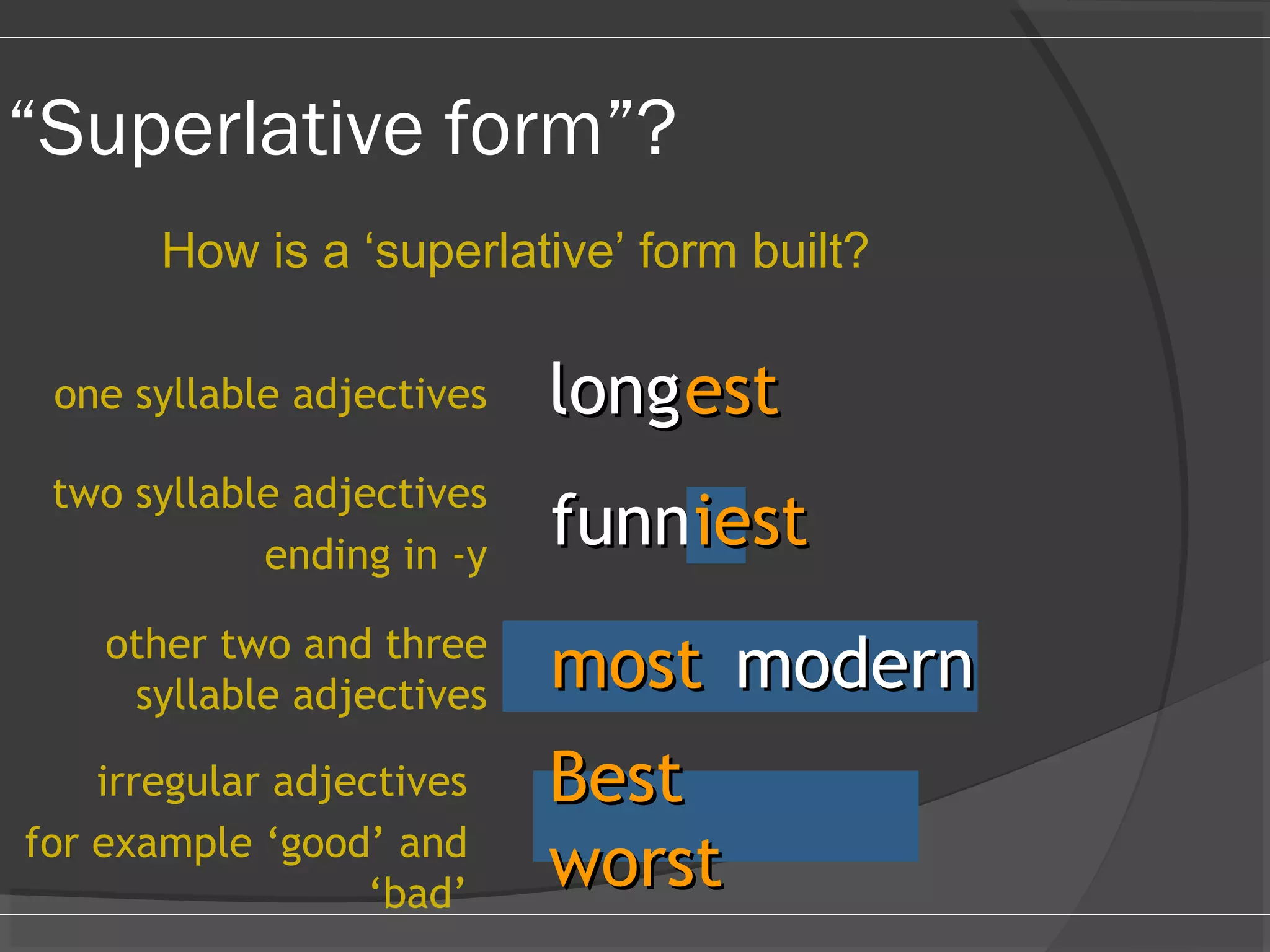 Comparatives & Superlatives | PPT