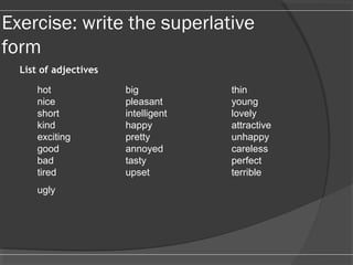 Comparatives & Superlatives | PPT