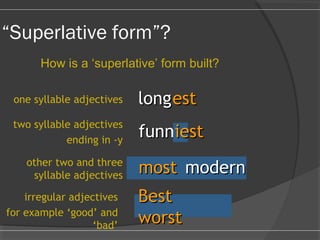 Comparatives & Superlatives | PPT