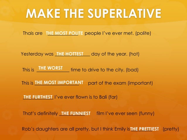 Comparatives & superlatives | PPT
