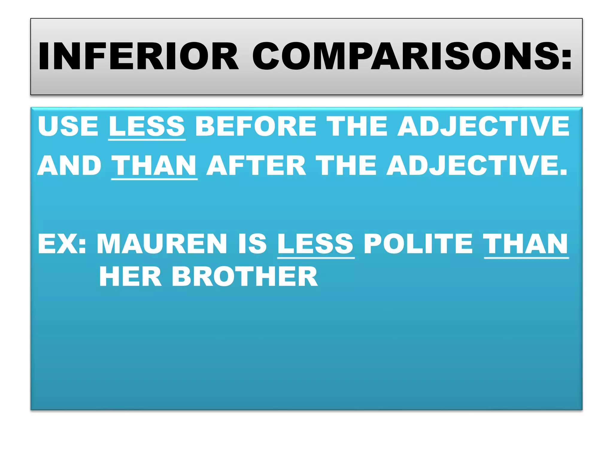 Comparatives & superlatives | PPT