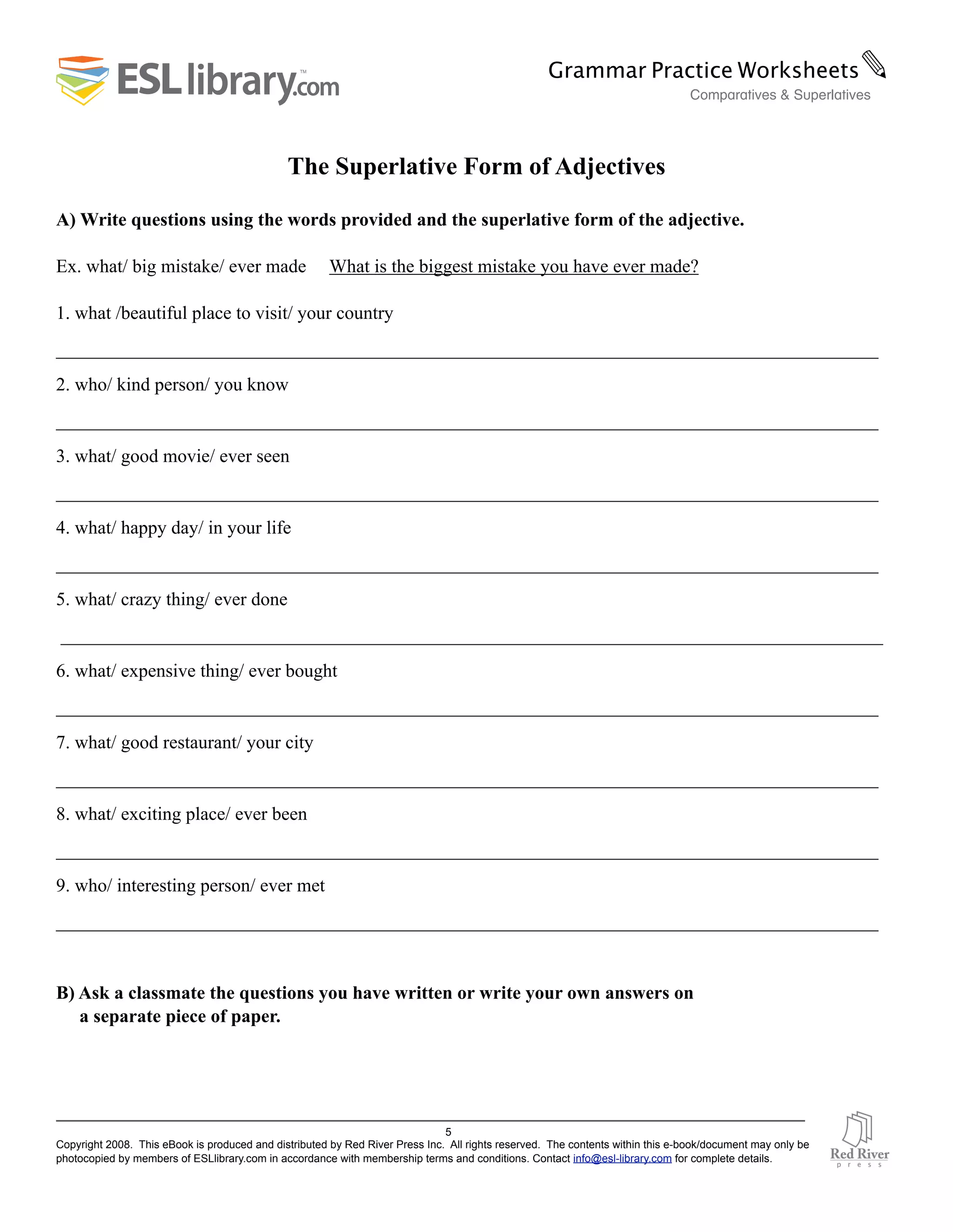 Comparatives superlatives worksheet_with_answers | PDF