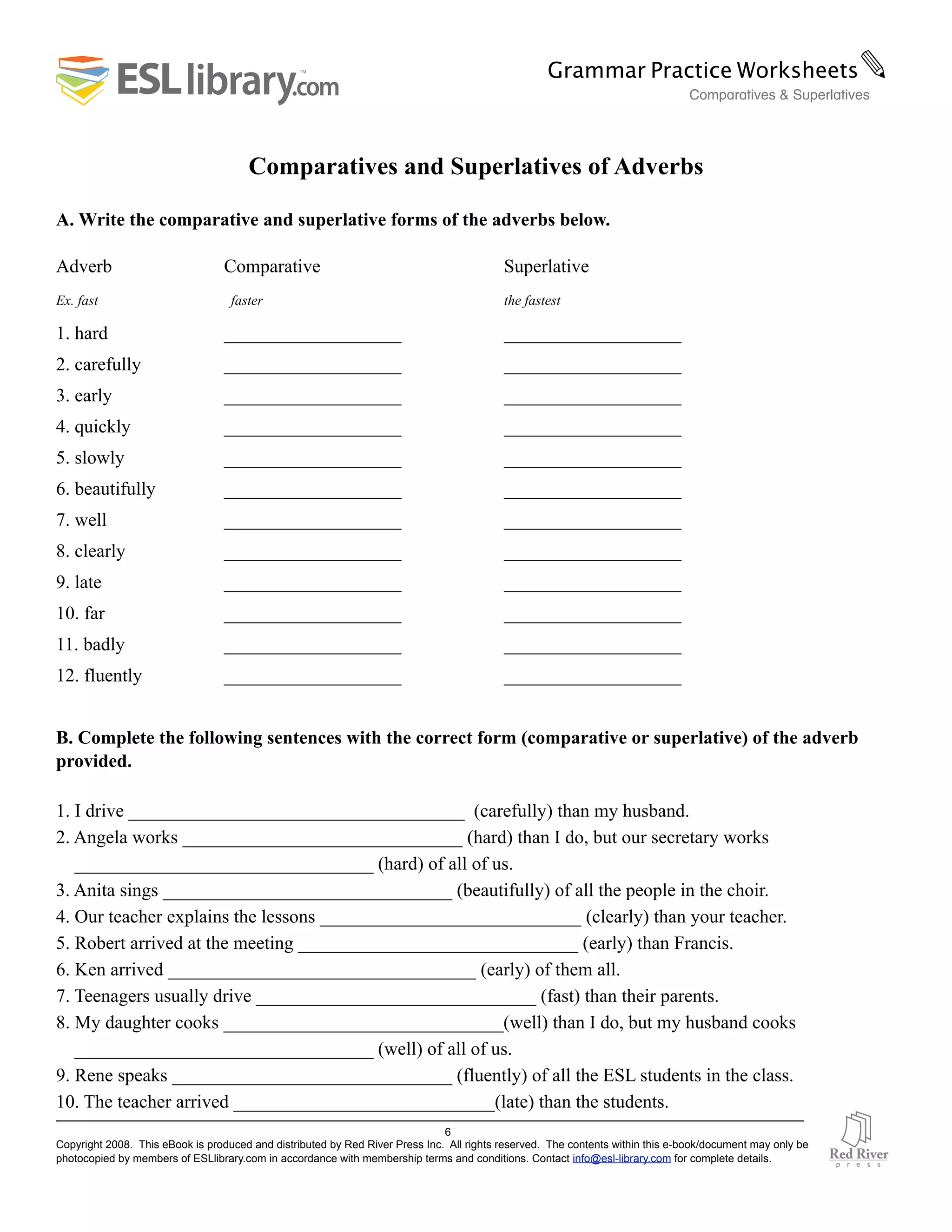 Comparatives superlatives worksheet_with_answers | PDF