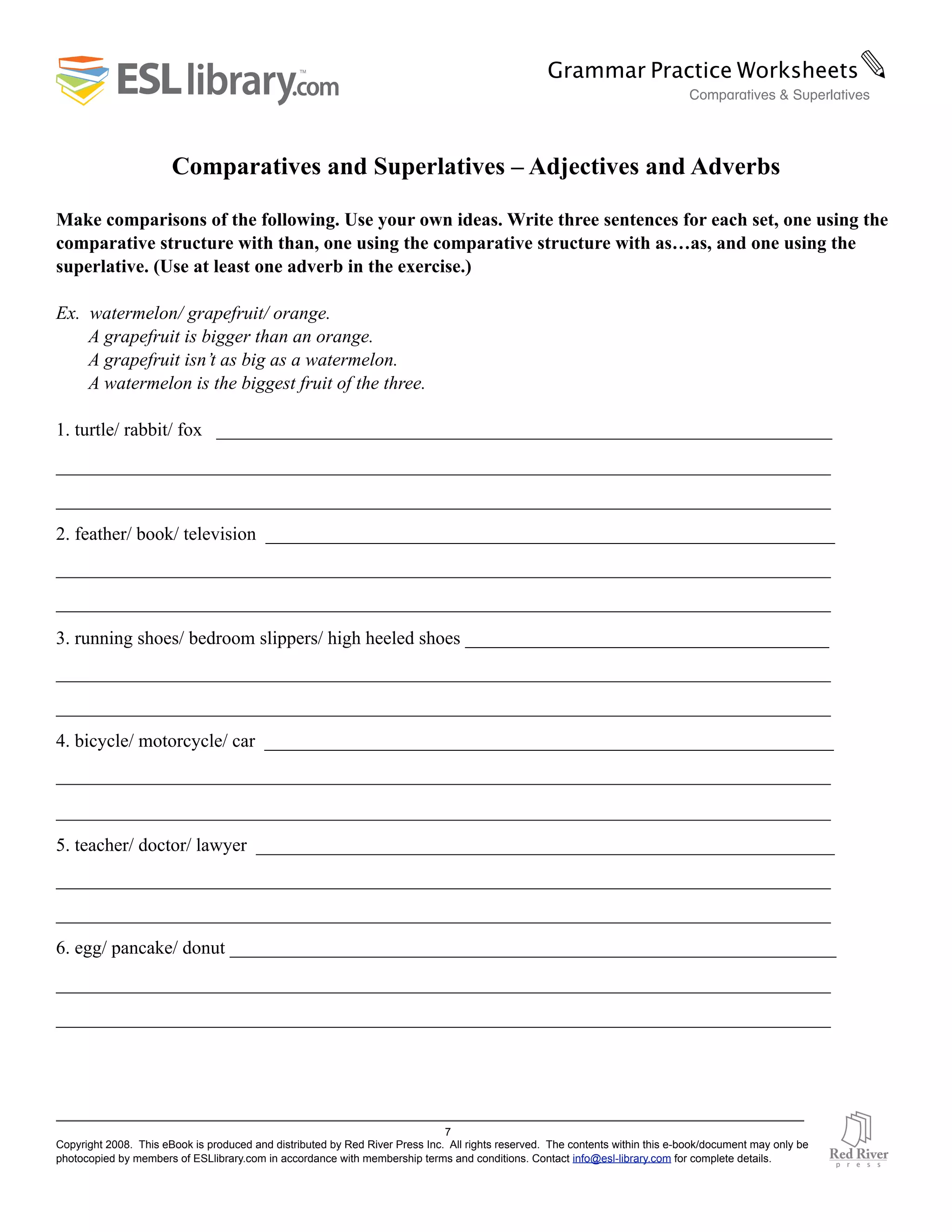 Comparatives superlatives worksheet_with_answers | PDF