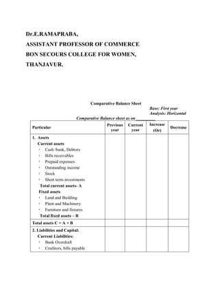 Comparative statement | PDF