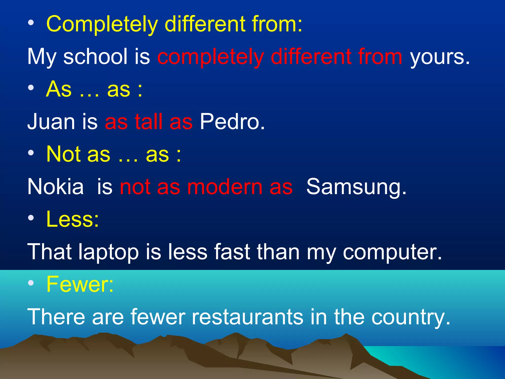 Comparative structures 5to | PPT
