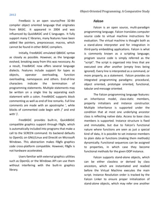 OOP Comparative Study | PDF