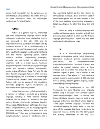 OOP Comparative Study | PDF