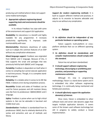 OOP Comparative Study | PDF