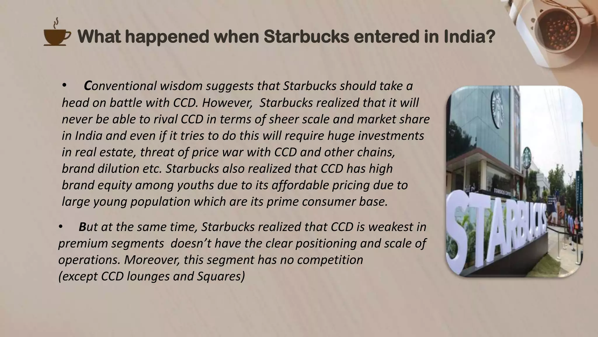 Comparative study between ccd & starbucks | PPTX
