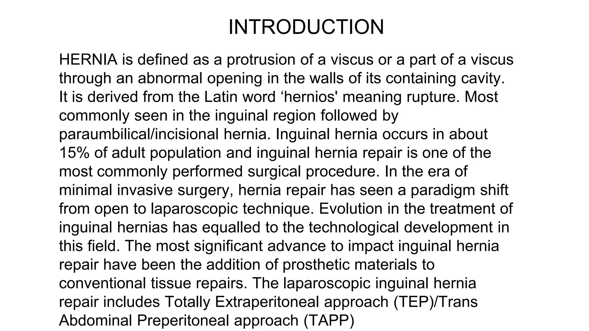 COMPARATIVE STUDY BETWEEN OPEN AND LAPAROSCOPIC INGUINAL HERNIA REPAIR.pptx