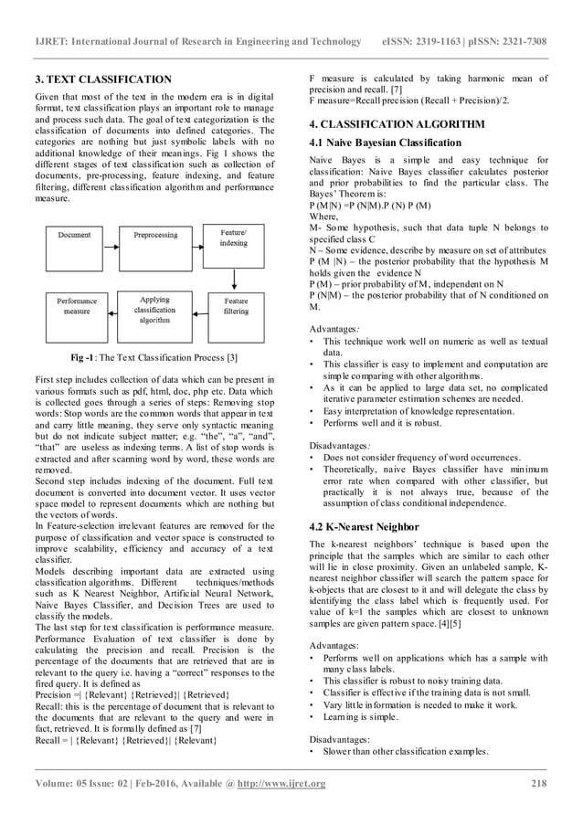 Comparative study of classification algorithm for text based categorization | PDF