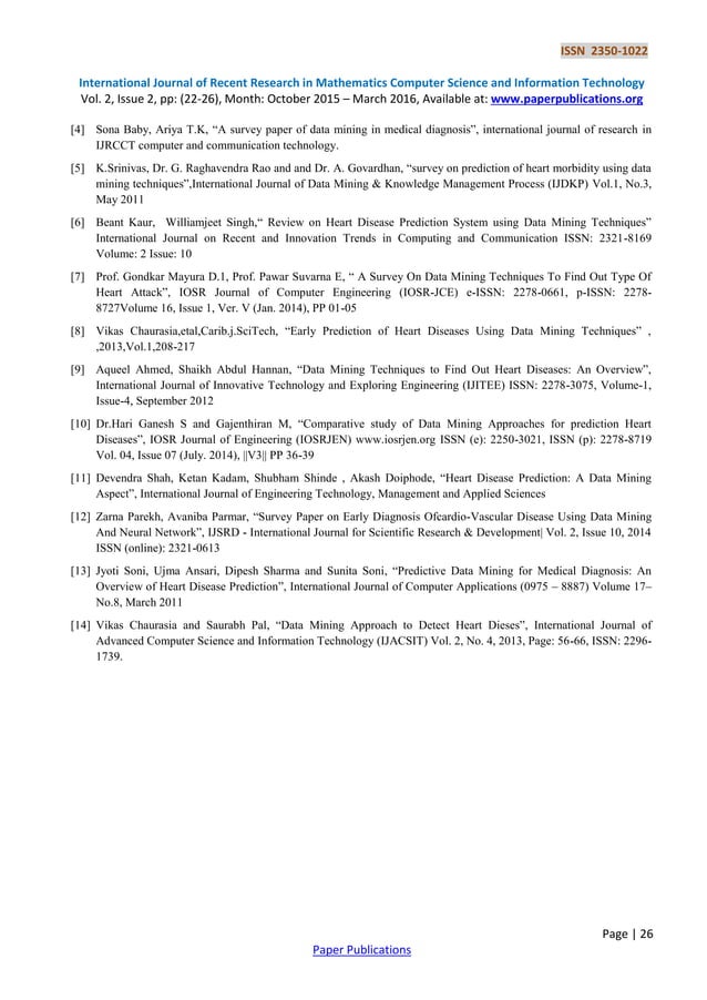 Comparative Study of Data Mining Classification Algorithms in Heart Disease Prediction | PDF ...