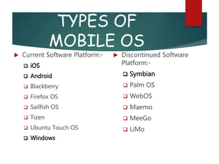 Comparative study of different mobile operating system- Modern ...