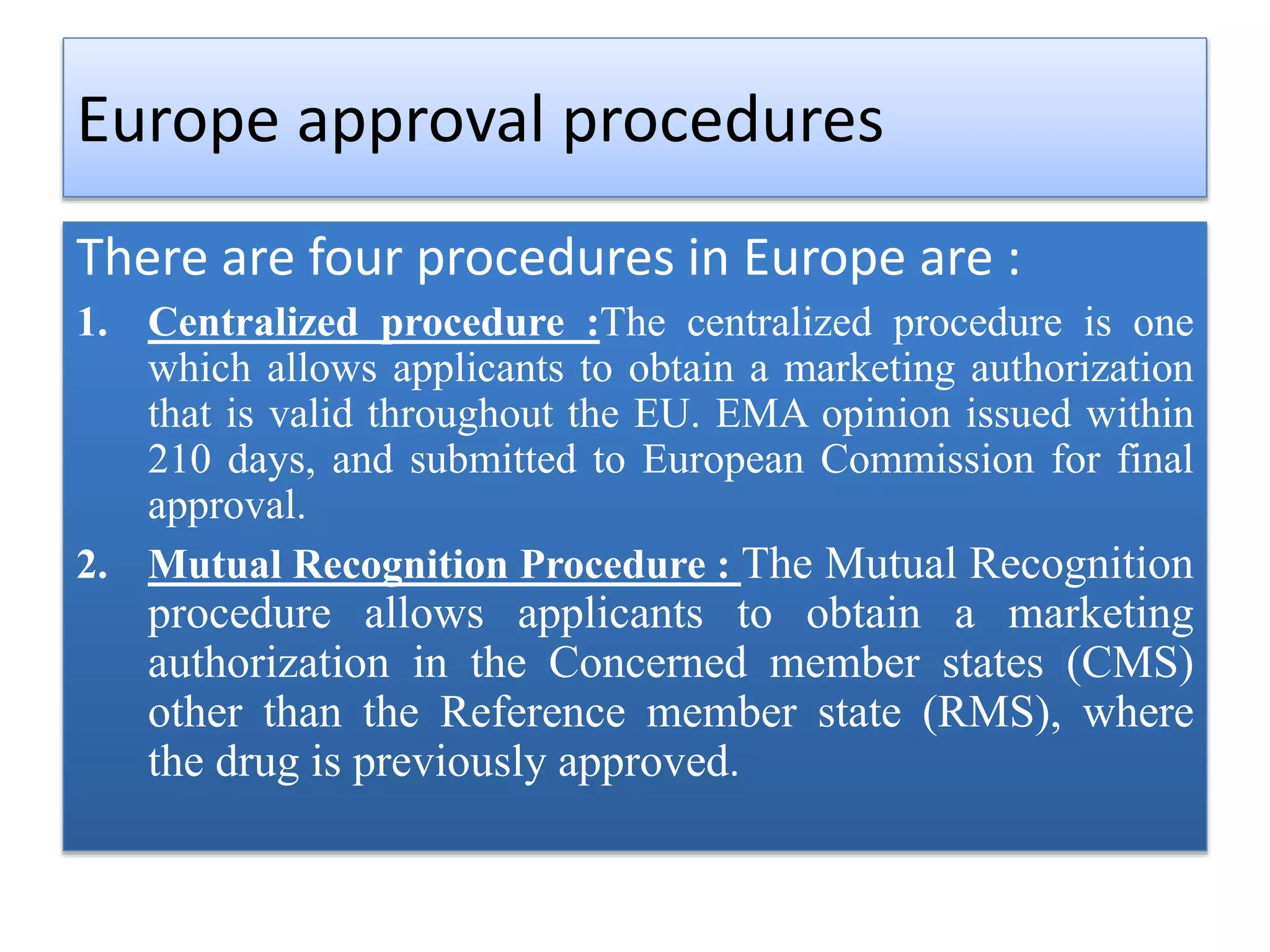 Comparative study of drug approval system in usa, europe & japan | PPTX