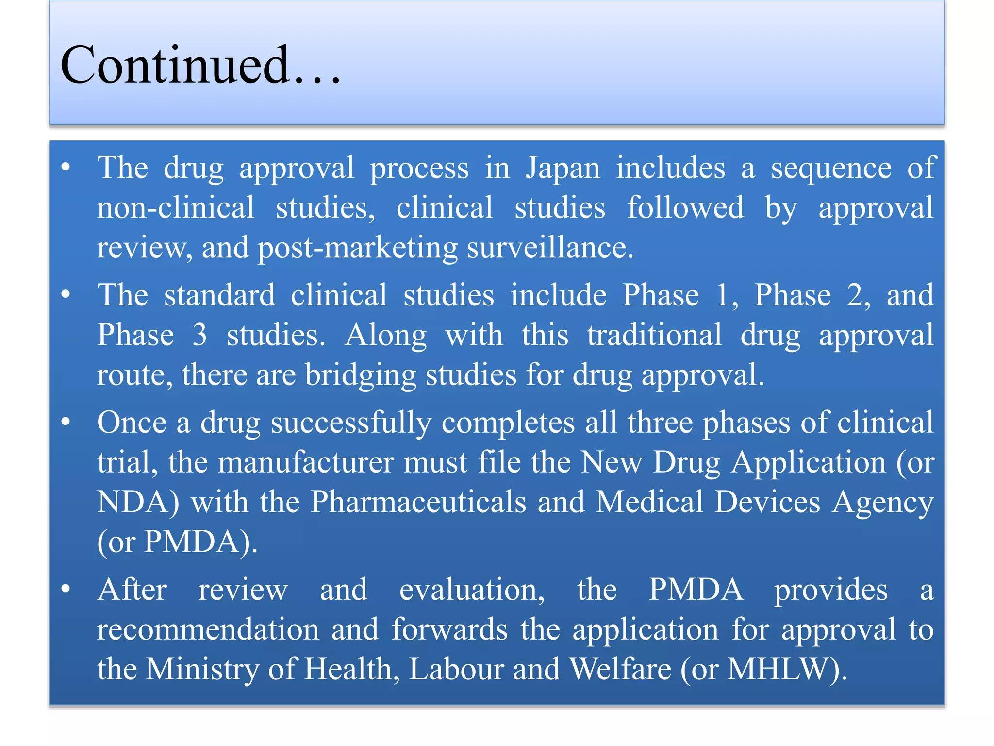 Comparative study of drug approval system in usa, europe & japan | PPTX