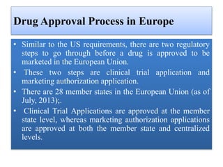 Comparative study of drug approval system in usa, europe & japan | PPTX
