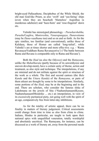 Comparative study between Homer and Valmiki | DOCX